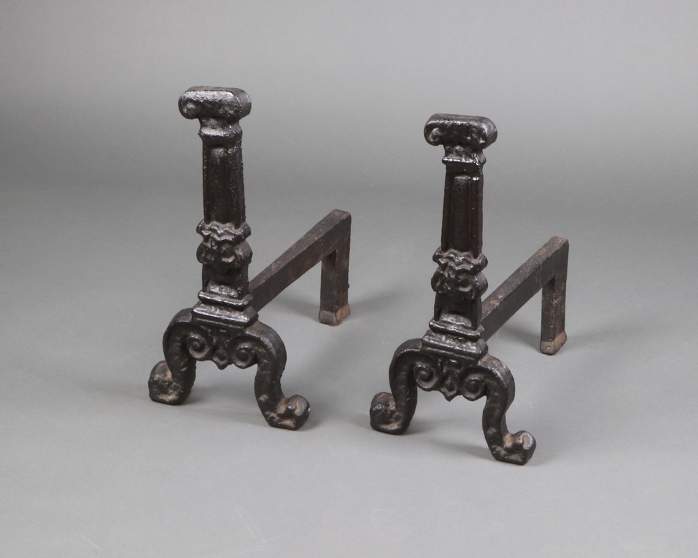 A pair of 18th Century iron fire dogs in the form of | 27th August 2025 ...