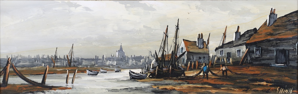 Edward Elliott (British, b.1918), Estuary Scene with | 24th September ...