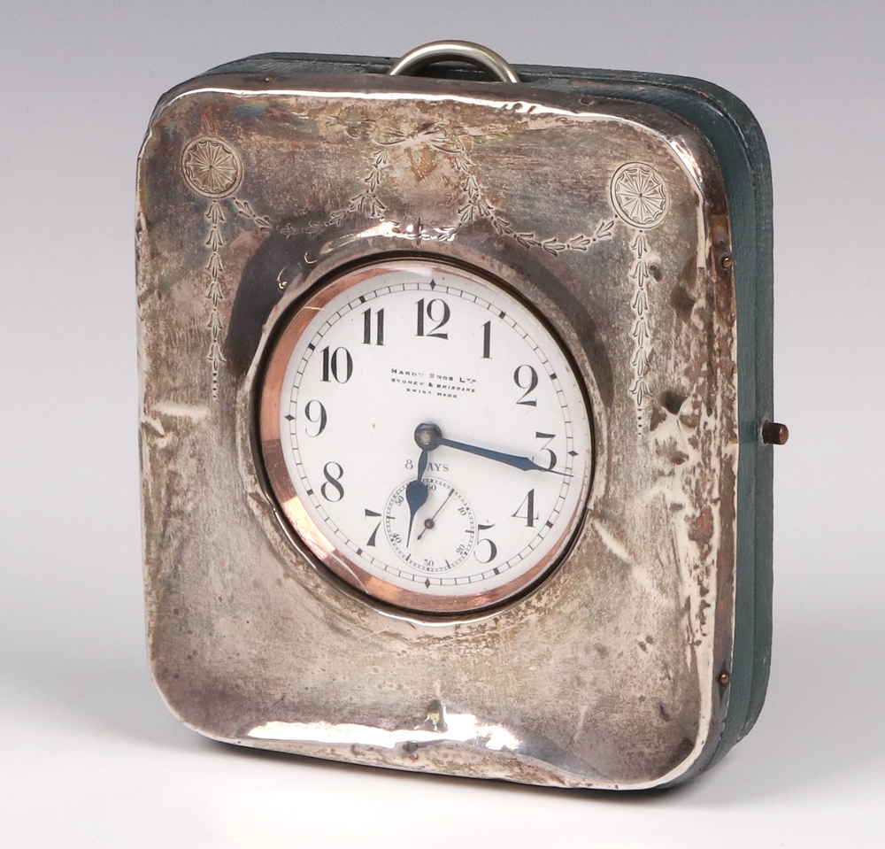 A Goliath 8 day open faced keyless travel clock, the | 22nd October ...