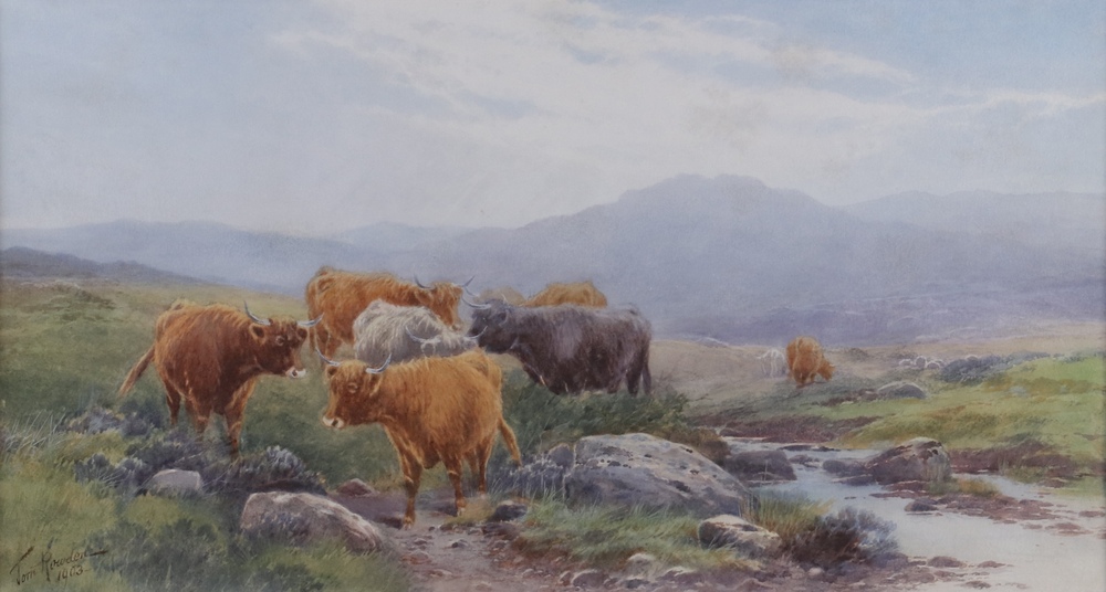 Tom Rowden (1842-1926), Highland Cattle near a | 22nd October 2025 ...
