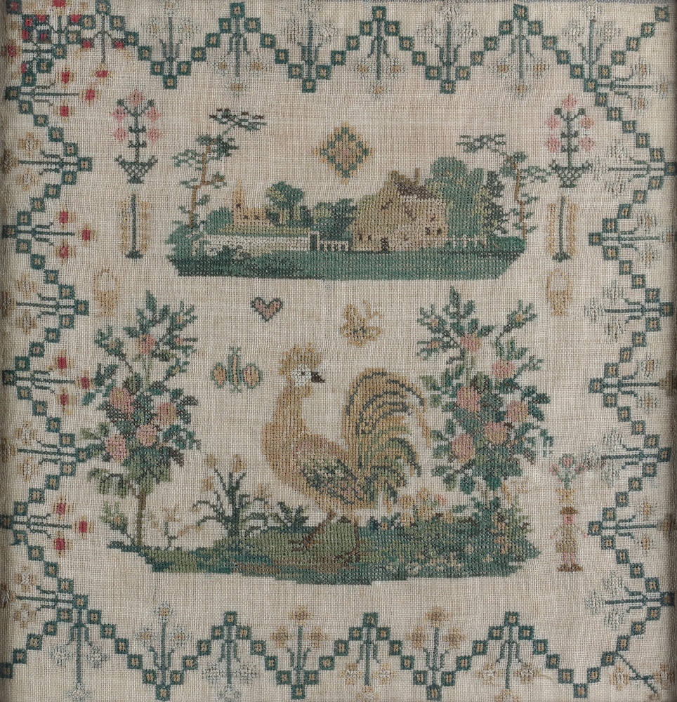 A 19th century sampler with a landscape above a | 19th November 2025 ...