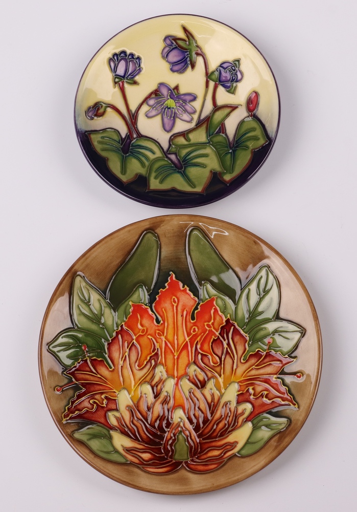 A Moorcroft Hepatica dish designed by Emma Bosson, | 25th February 2026 ...